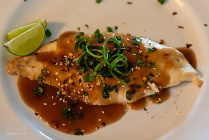 Baked Red Snapper with Soy Ginger Sauce